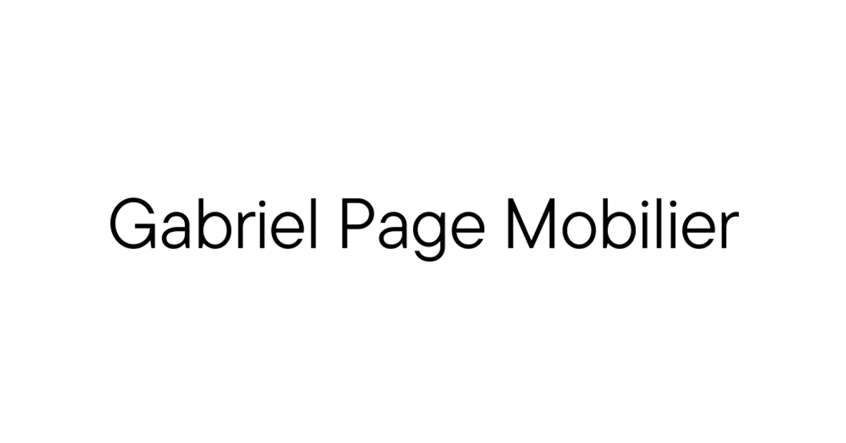 Gabriel Page Mobilier